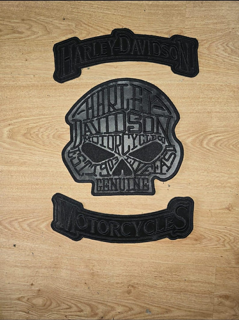 Harley Davidson New Style Patch Black/red Embroidery and Artificial ...