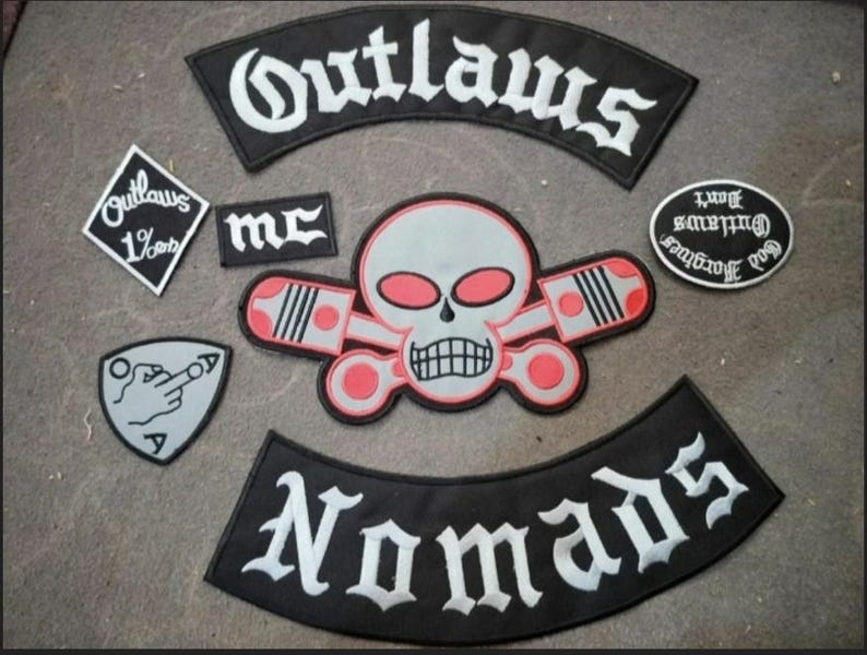 Outlaw Chicago/nomad Forgives Biker Patch Embroidered Iron on Rider ...