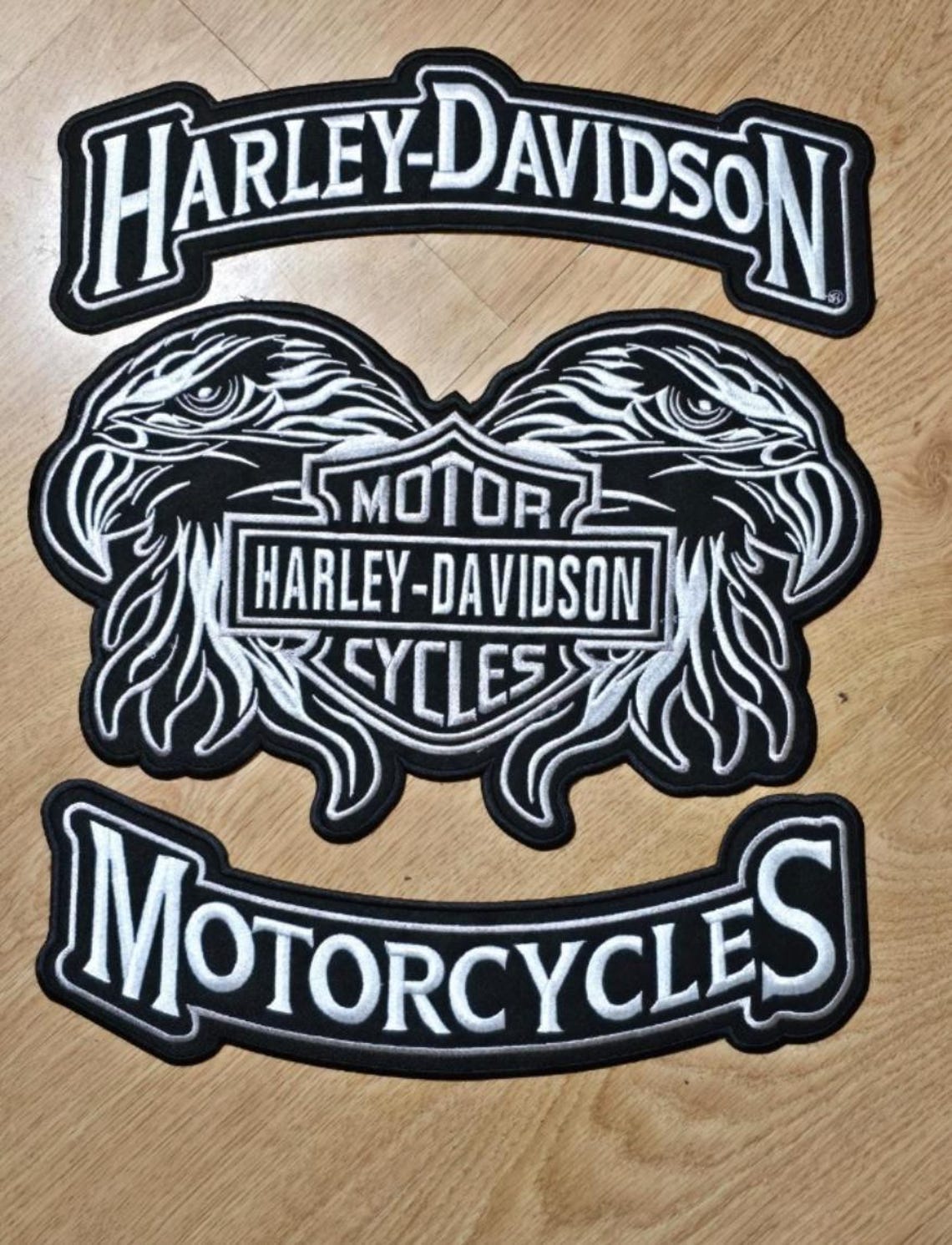 Harley Davidson Patch 3 Piece Eagle Patches for Jacket Motorcyclist ...