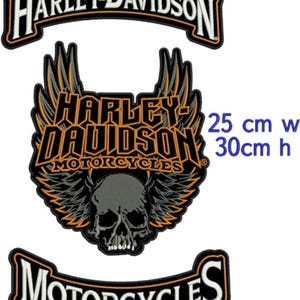 Harley Davidson Motorcycle Biker Patches Set of 3 Pcs Iron On - Etsy