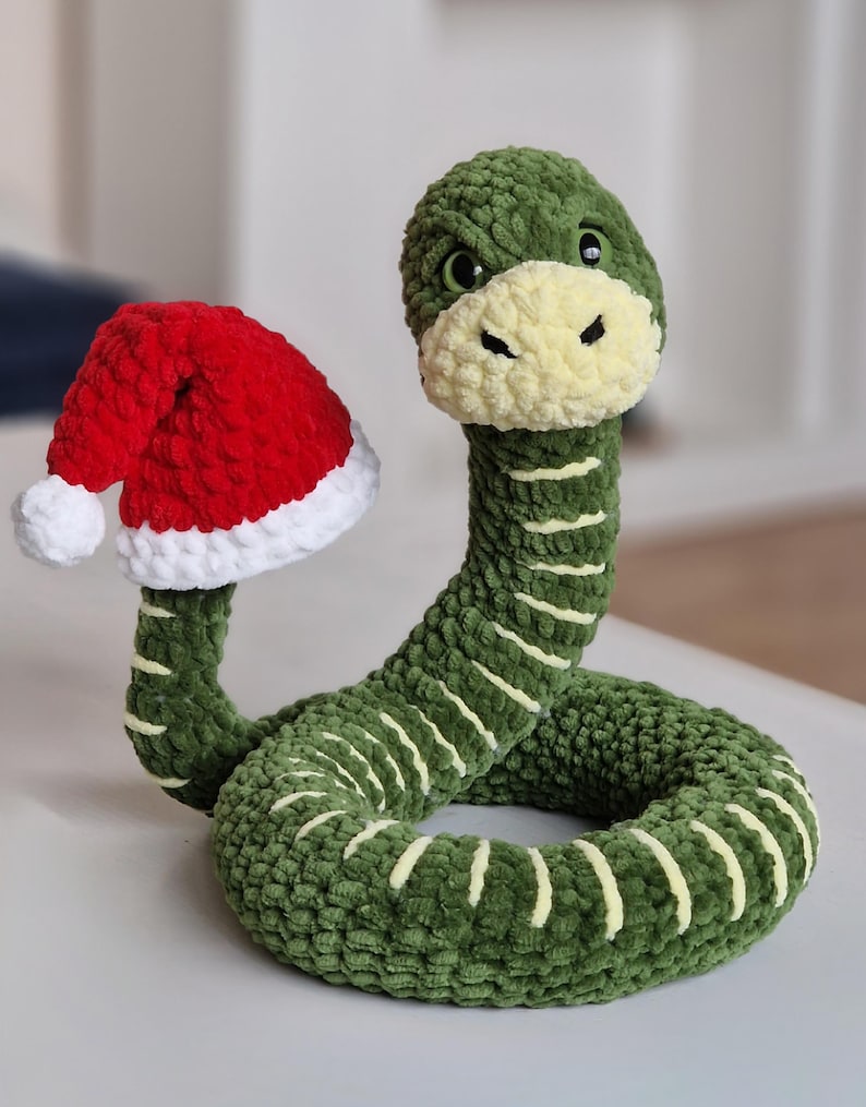 Snake Crochet Pattern, Amigurumi Toy DIY, Animal Crochet Pattern ...