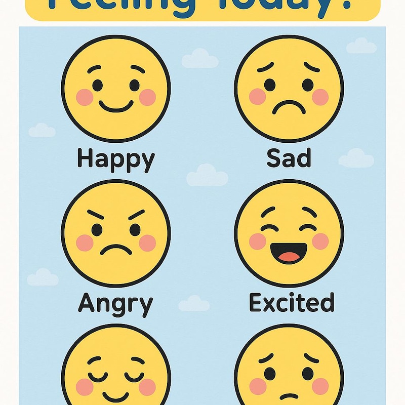 Feelings Chart - Etsy