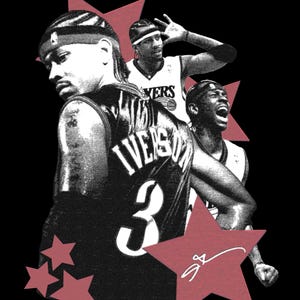 Allen Iverson PNG | Retro Basketball Shirt Design | AI3 Digital File - Etsy
