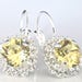 Lemon Yellow Swarovski Crystals Framed With Clear Halo Crystals on ...