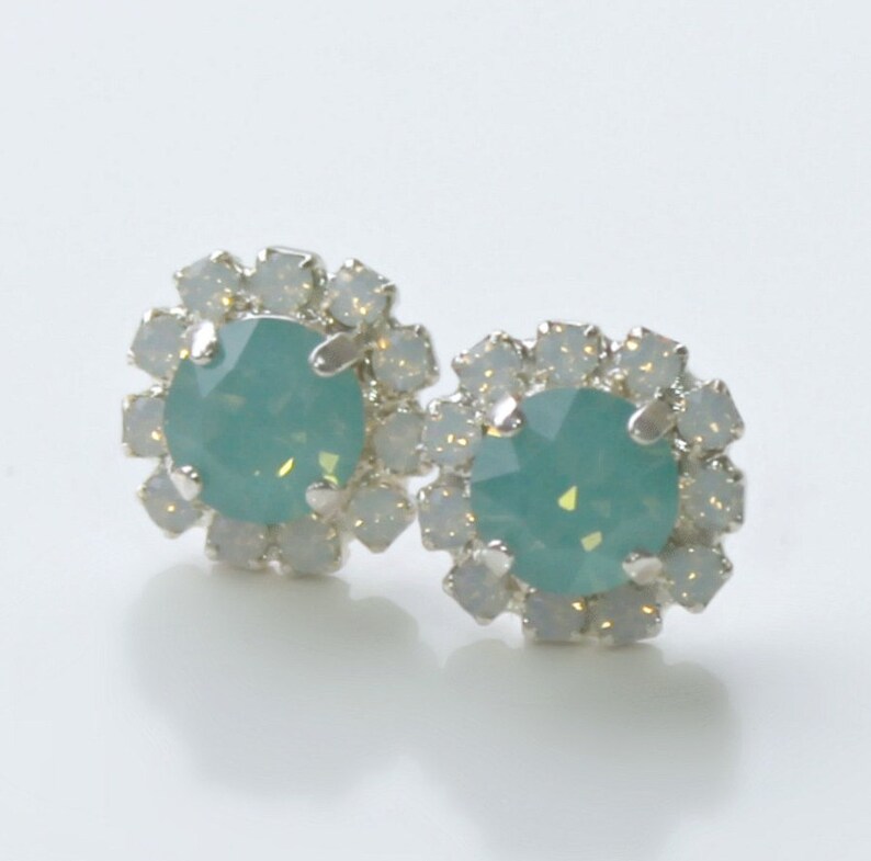 Pacific Opal Swarovski Crystals Framed With Opal Halo Crystals - Etsy