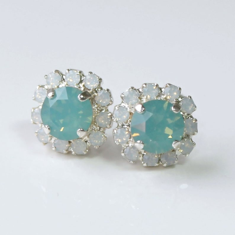 Pacific Opal Swarovski Crystals Framed With Opal Halo Crystals - Etsy