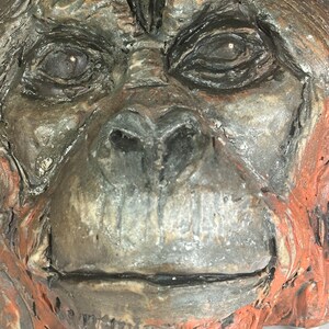 857 Orangutan Sculpture Clay Wall Hanging 7”x9”x3” - Etsy
