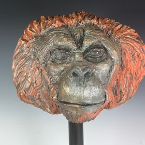 857 Orangutan Sculpture Clay Wall Hanging 7”x9”x3” - Etsy