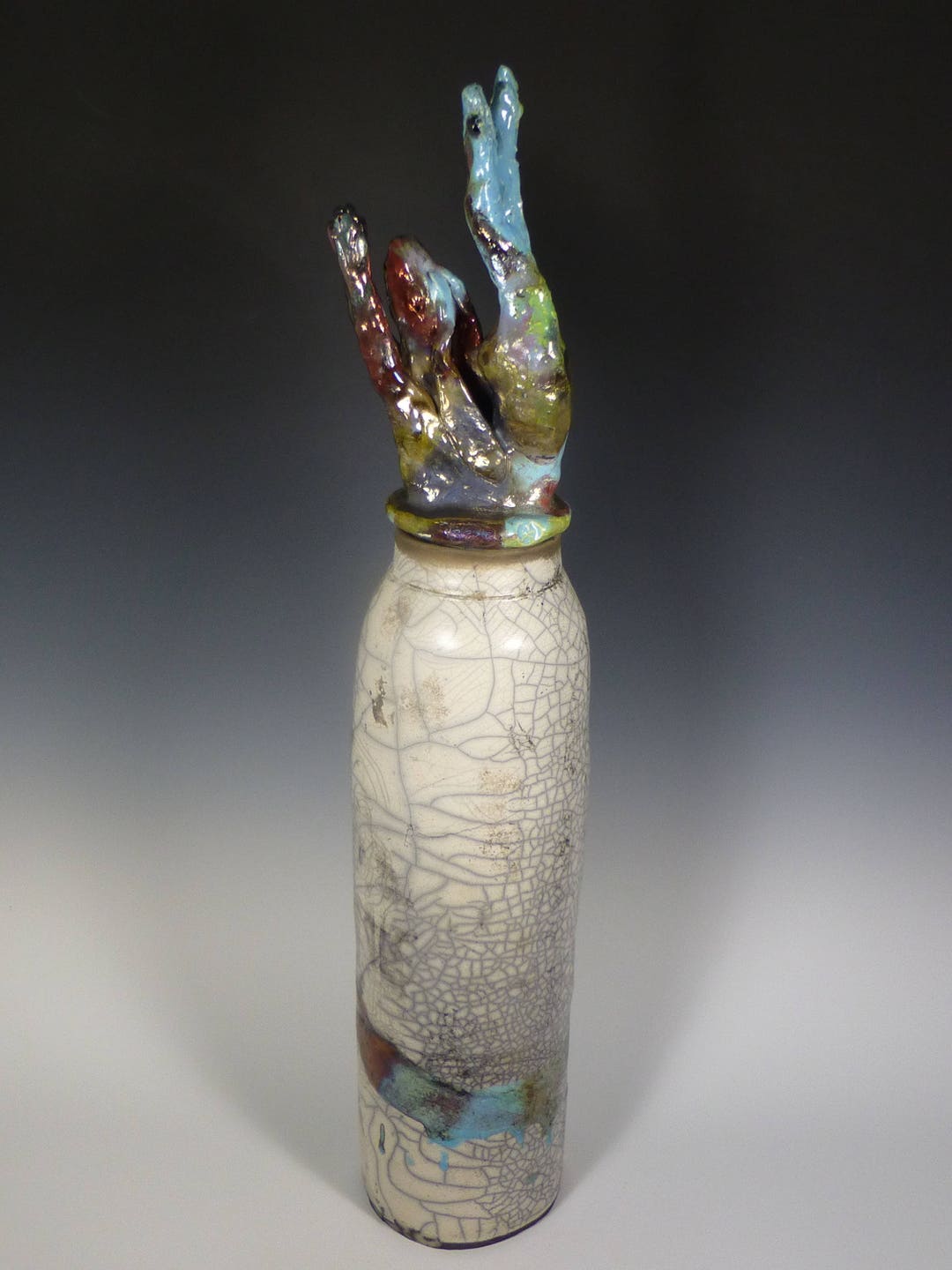 43 Rabbit Vase Bottle Raku - Etsy