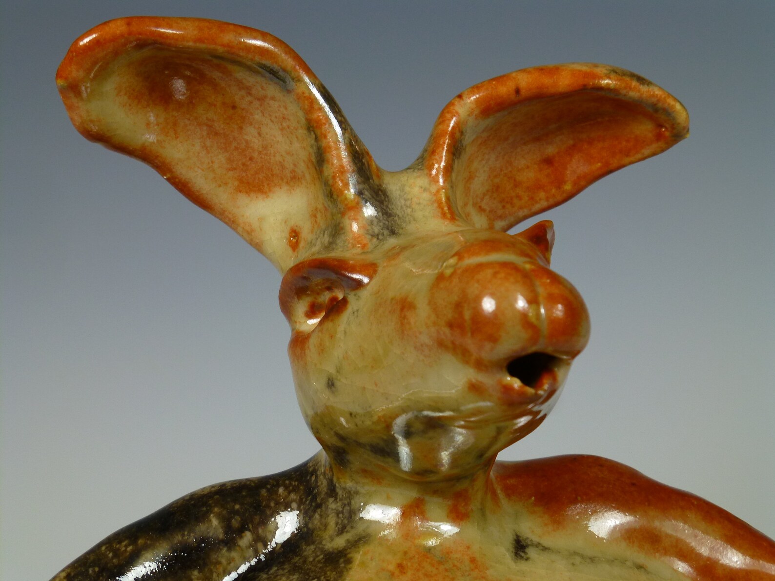 109 Rabbit Hare Buddha Bunny High Fired Animal Sculpture 8H - Etsy