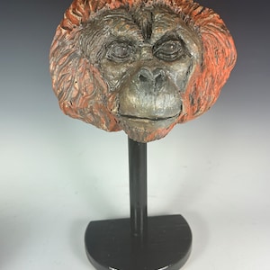 857 Orangutan Sculpture Clay Wall Hanging 7”x9”x3” - Etsy