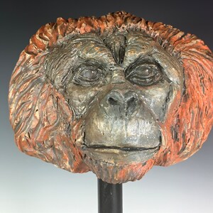 857 Orangutan Sculpture Clay Wall Hanging 7”x9”x3” - Etsy