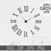 Clock Face Svg Clock Svg Svg Template Roman Numerals | Etsy