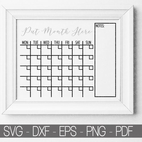 Calendar SVG File | Etsy