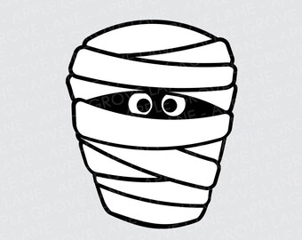 Halloween Mummy Head Clipart