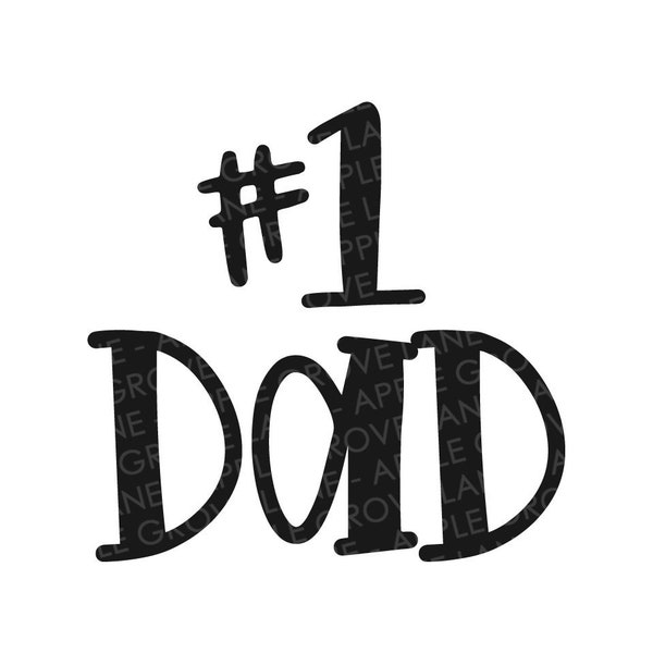 Number 1 Dad Clipart - Etsy