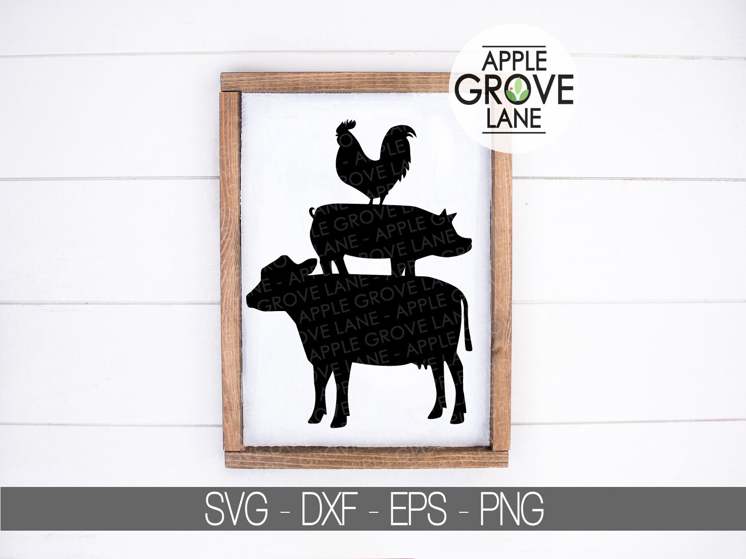 Stacked Animals Svg Farm Animals Svg Rooster Pig Cow Svg - Etsy Canada