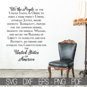 Constitution Svg - We the People Svg - Preamble Svg - United States Svg ...