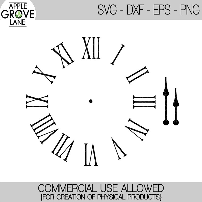 Clock Face Svg Clock Svg Clock Hands Svg Clock Template | Etsy Canada