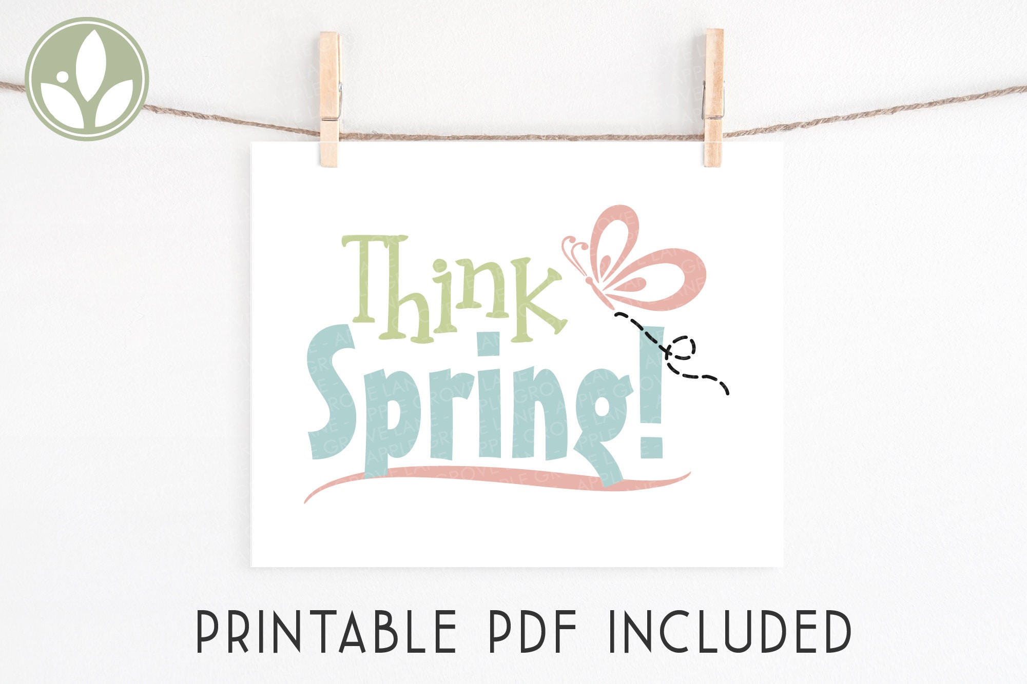 Think Spring Svg Easter Svg Spring Svg Spring Shirt Svg | Etsy