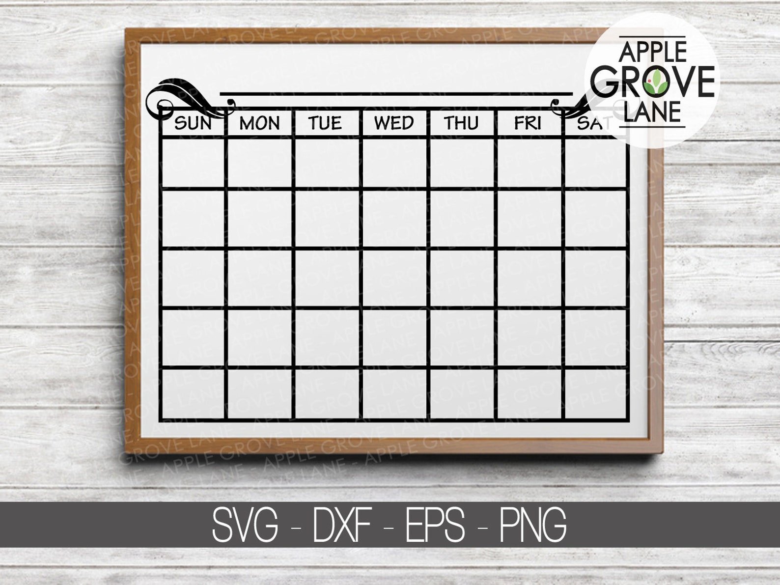 Blank Calendar Svg Monthly Calendar Svg Calendar Outline - Etsy Canada