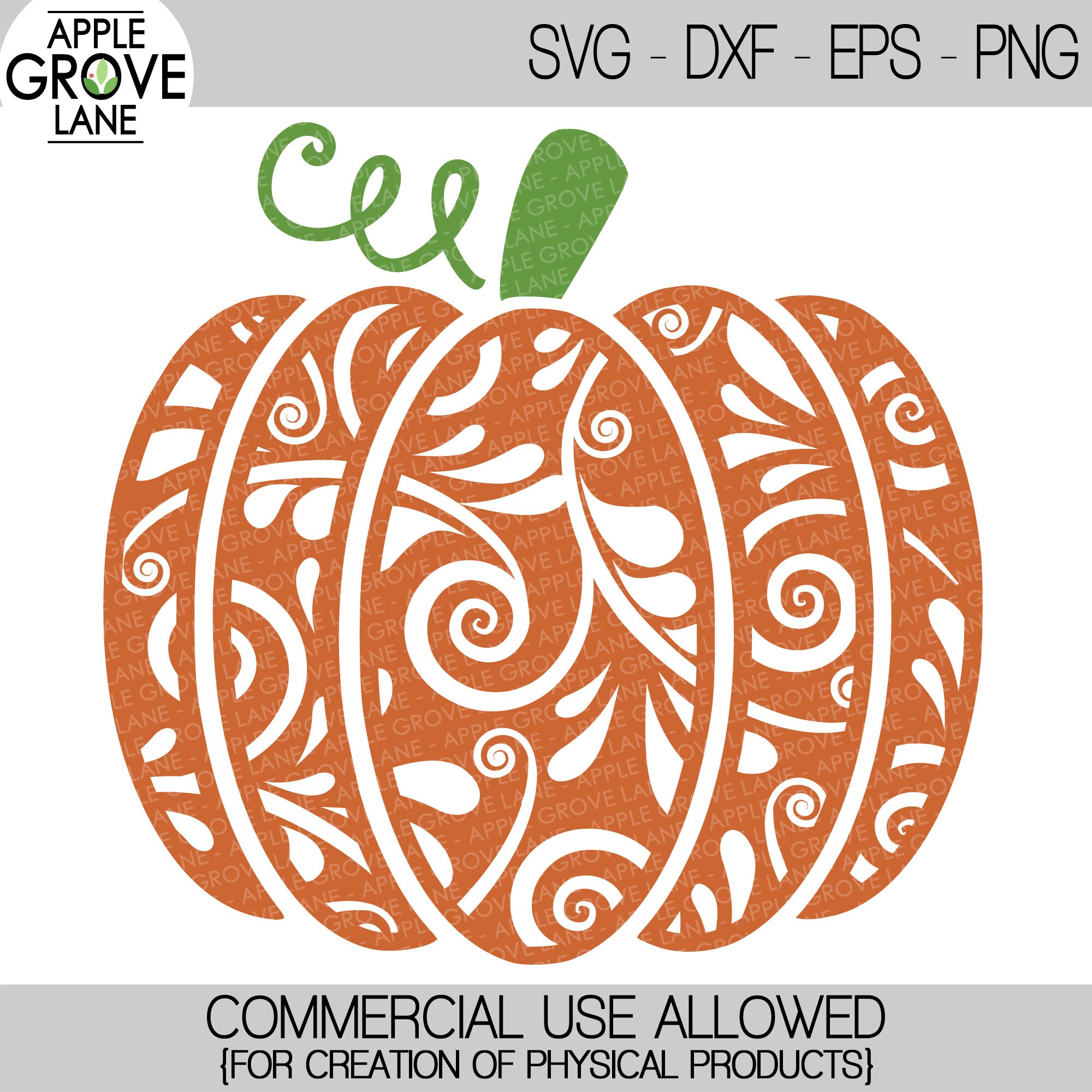 Pumpkin Svg Fancy Pumpkin Svg Swirly Pumpkin Svg Floral - Etsy