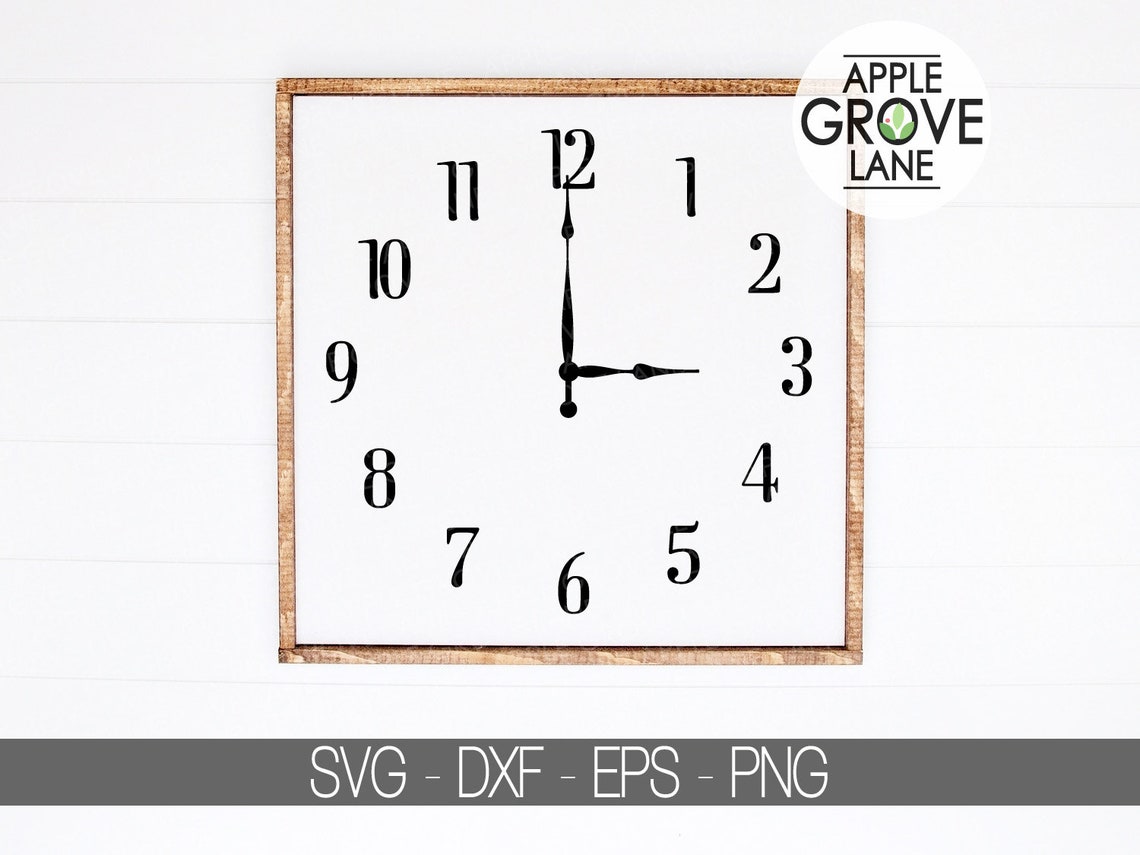 Clock Face Svg Clock Svg Clock Hands Svg Clock Template - Etsy
