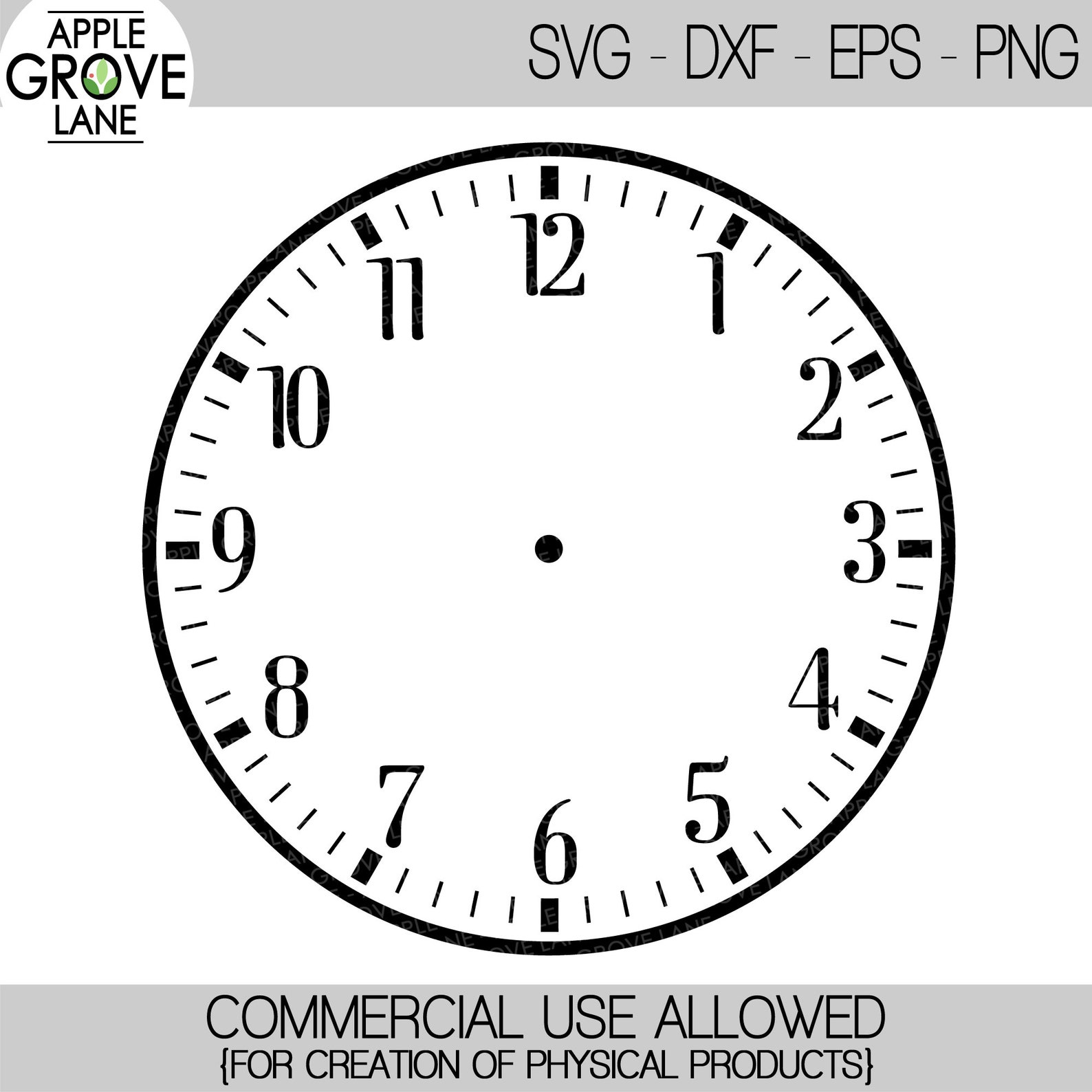Clock Face Svg Clock Svg Svg Clock Template Clock | Etsy