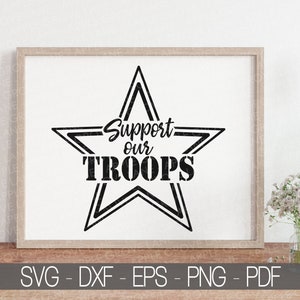Support Our Troops Svg - Military Svg - Soldier Svg - Patriotic Svg ...