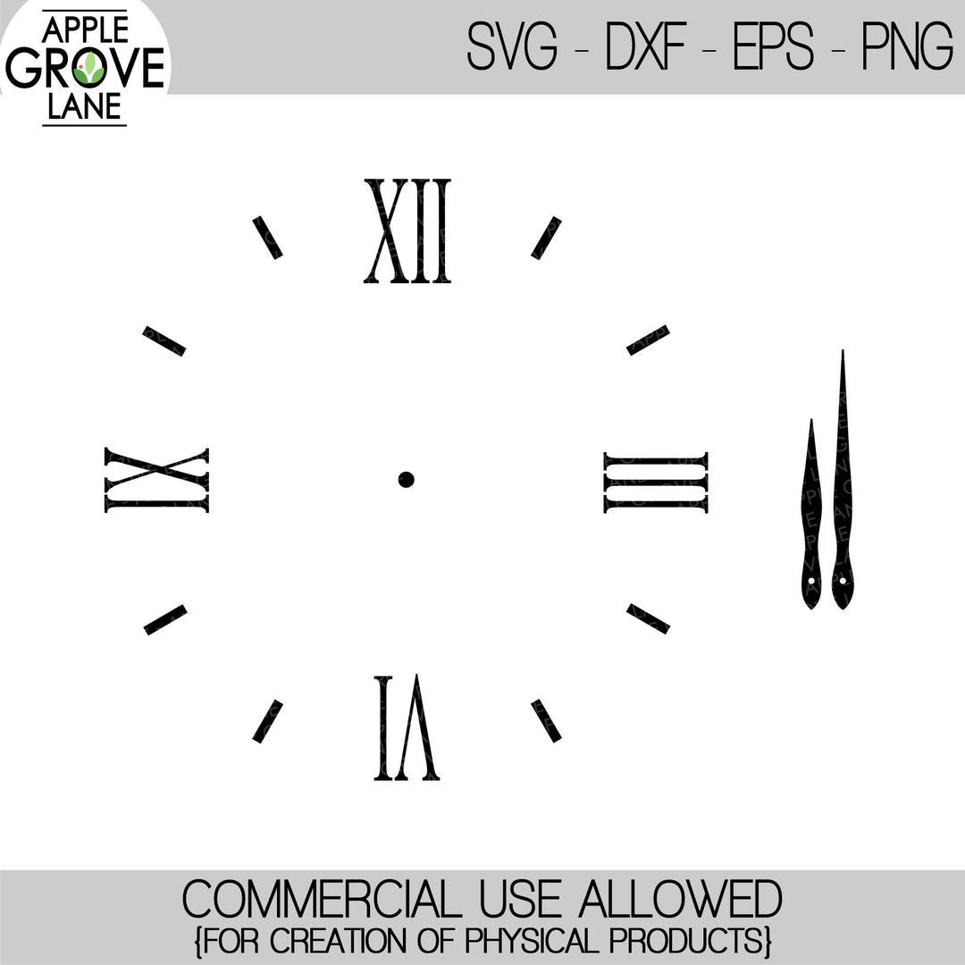 Zifferblatt svg - Uhr svg - Uhrzeiger svg - Uhrenvorlage - römische ...
