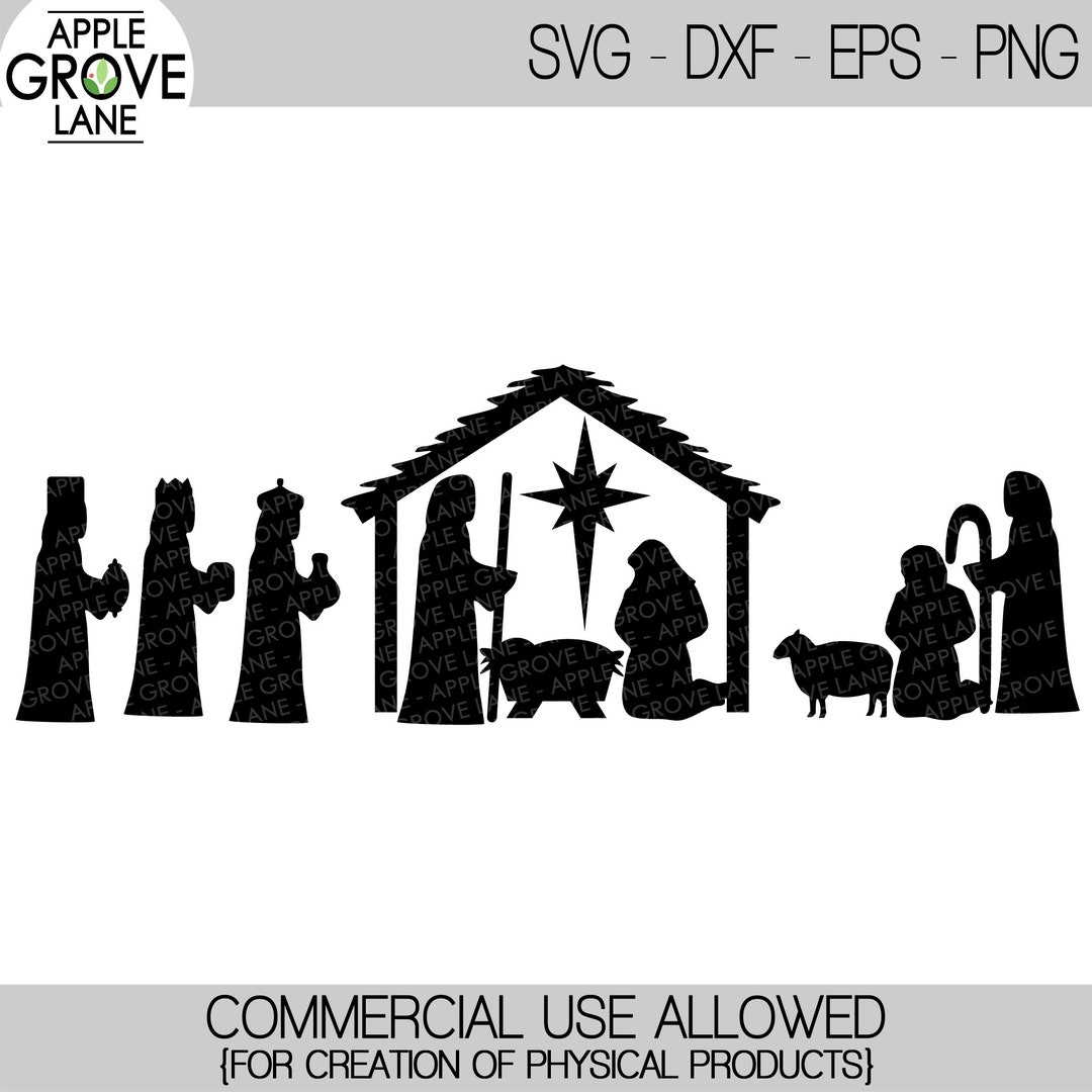 Nativity SVG - Manger Svg - Stable SVG - Christmas Svg - Nativity Clip ...