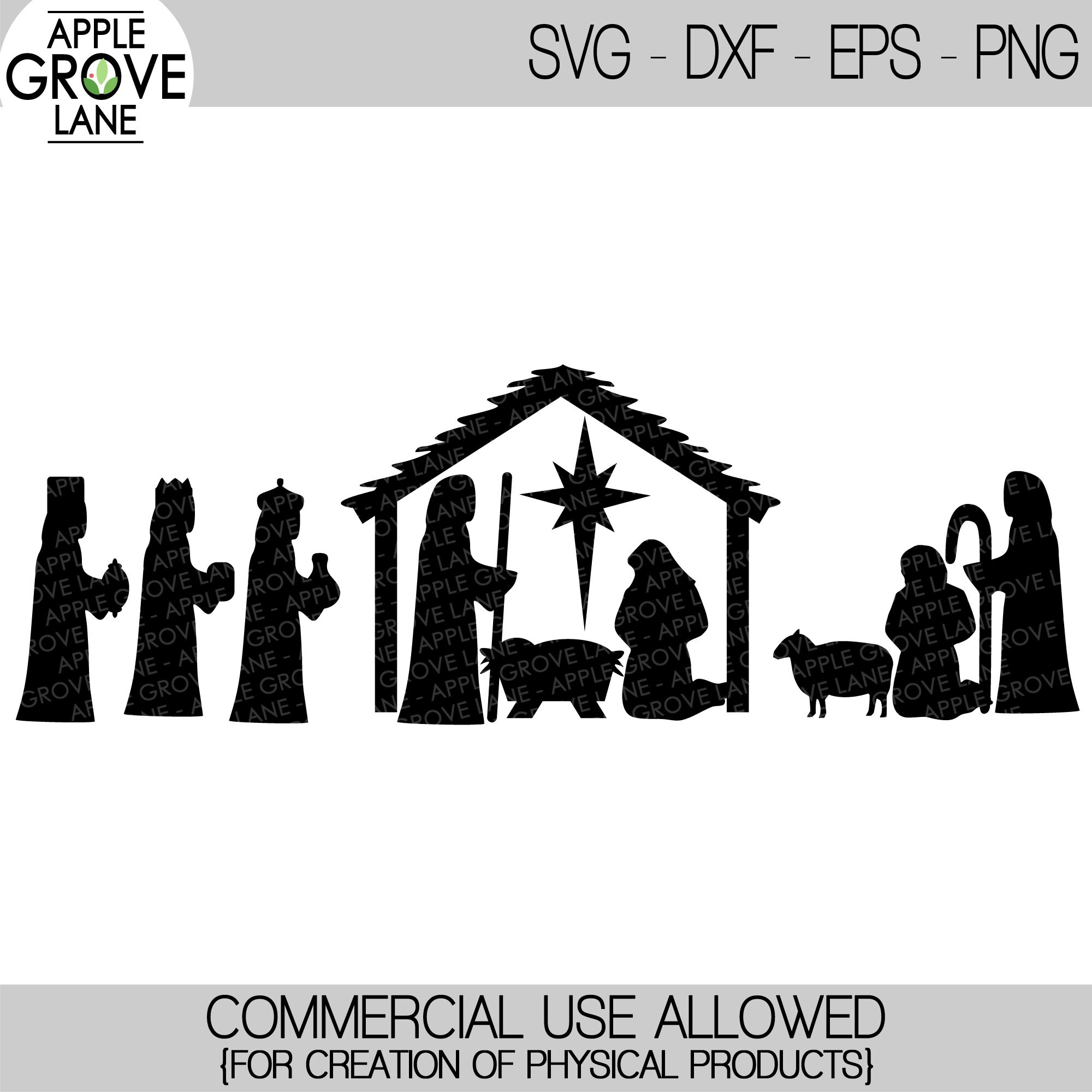 Nativity SVG - Manger Svg - Stable SVG - Christmas Svg - Nativity Clip ...