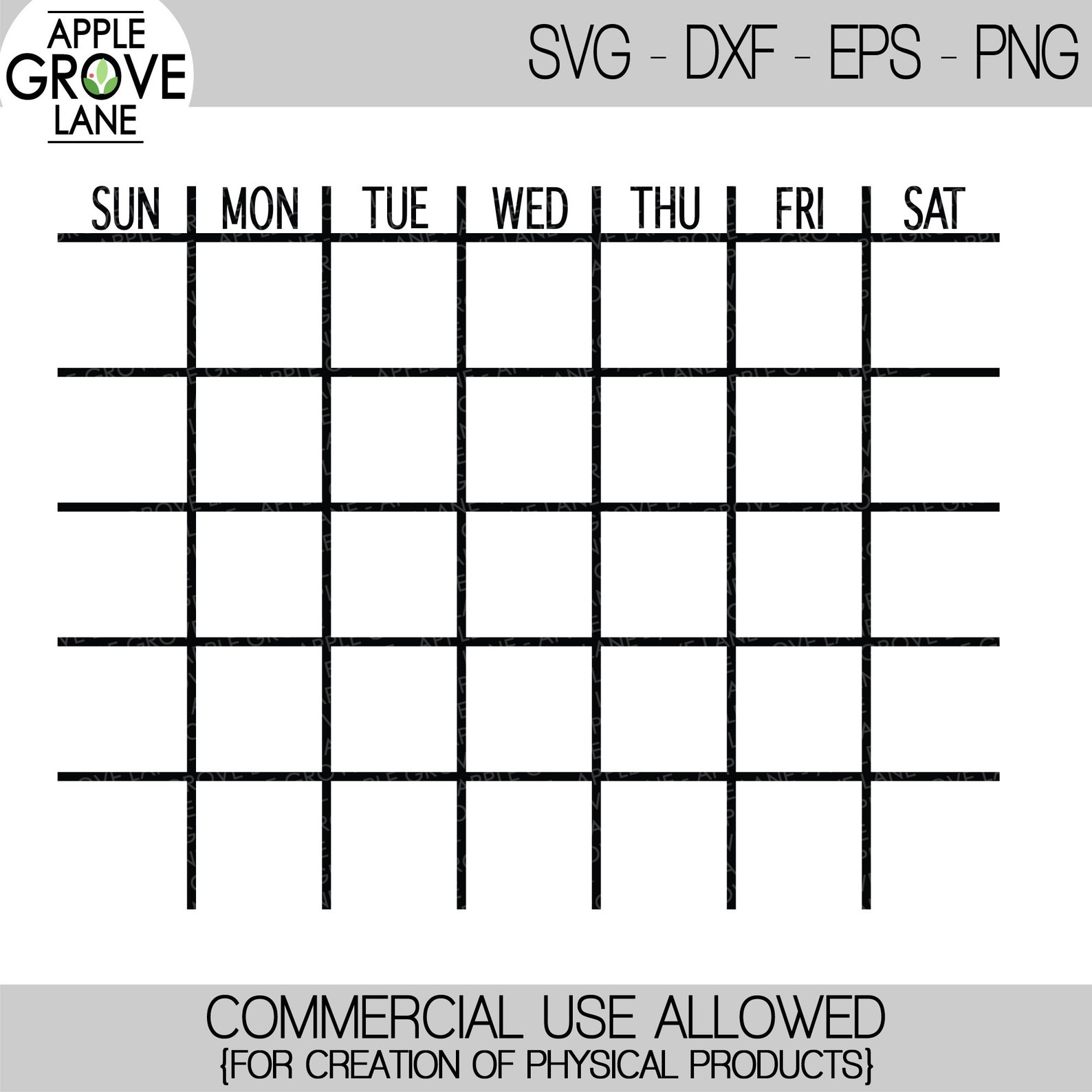 Blank Calendar Svg Calendar Outline Svg Calendar Svg - Etsy