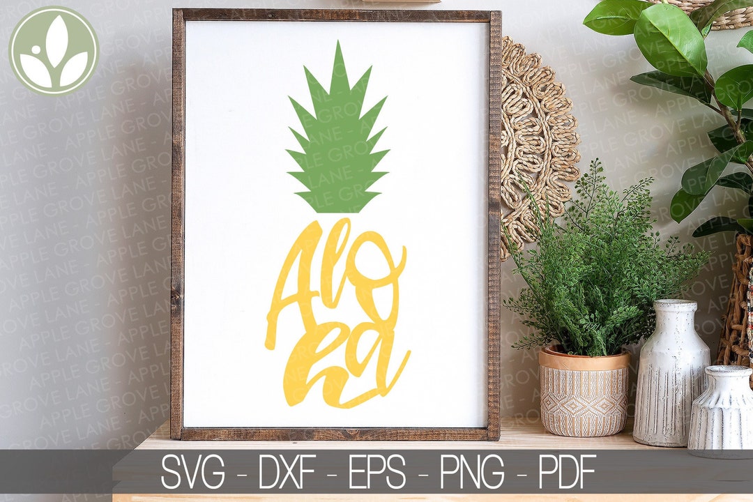 Aloha Svg Pineapple Svg Hawaiian Svg Aloha Pineapple Svg Beach Svg ...