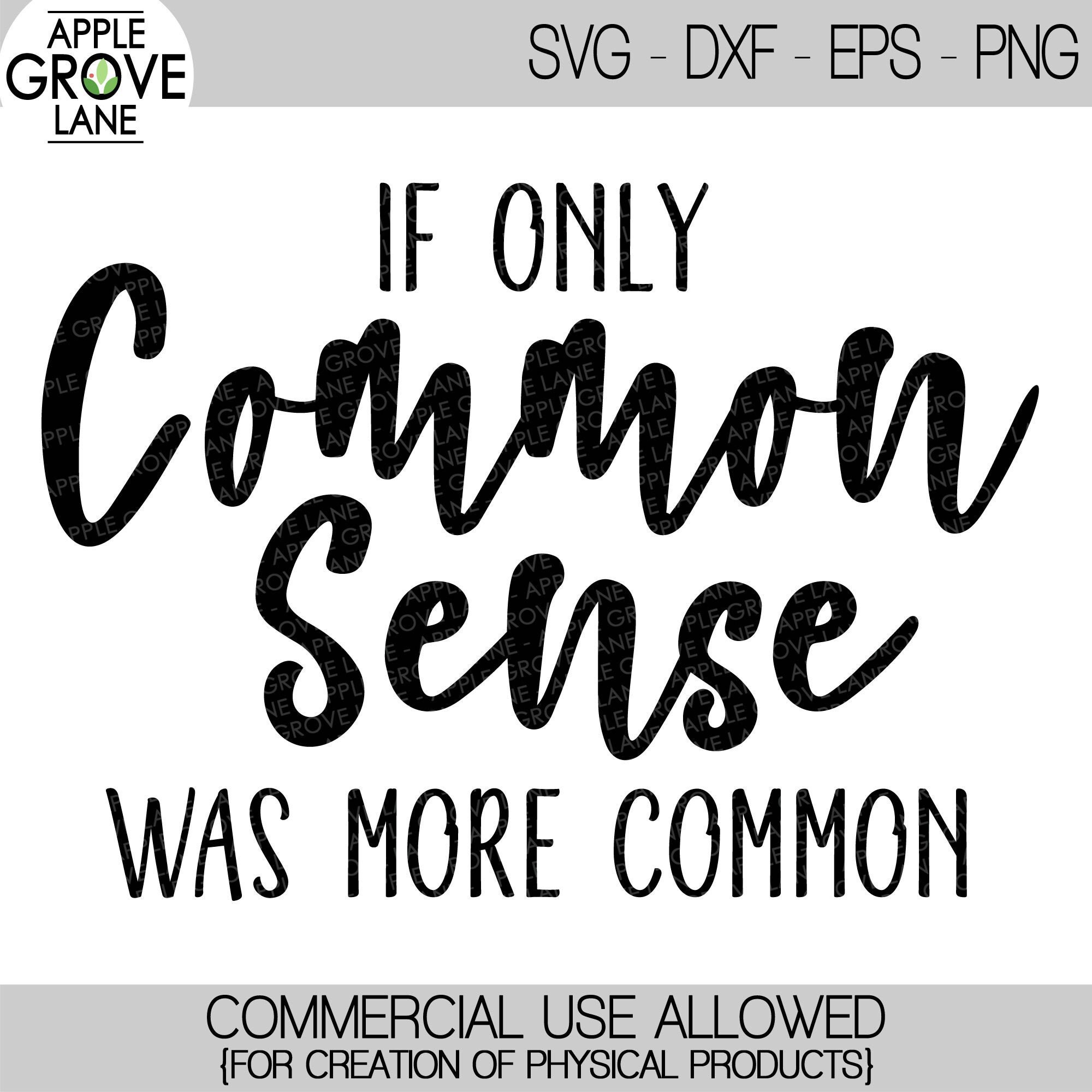 Common Sense Svg Sarcastic SVG Humor Svg Common Sense - Etsy Canada