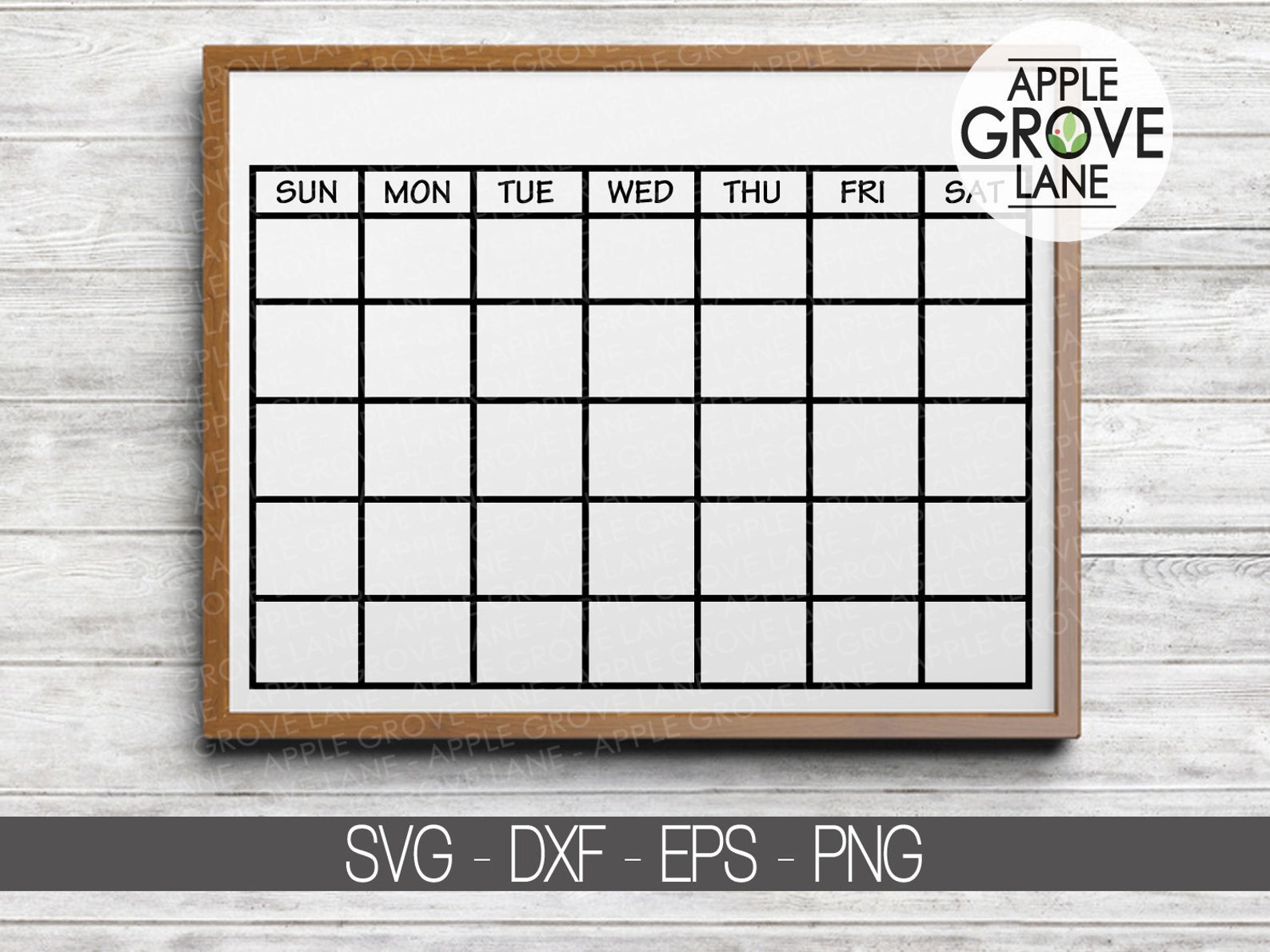 Calendar Svg Blank Calendar Svg Monthly Calendar Svg | Etsy