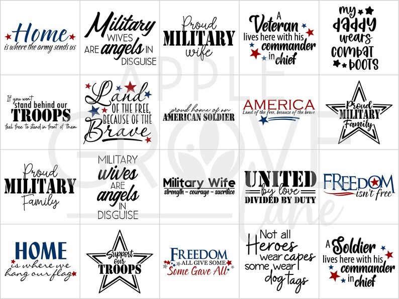 Military Svg Bundle Military Family Svg Soldier Life Svg - Etsy