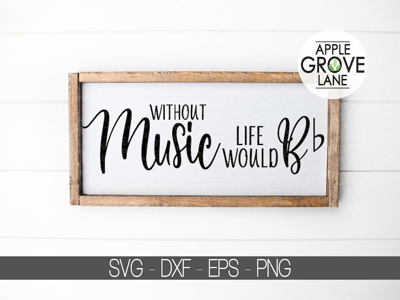 Life Would B Flat Svg Music Svg Without Music Svg Music | Etsy