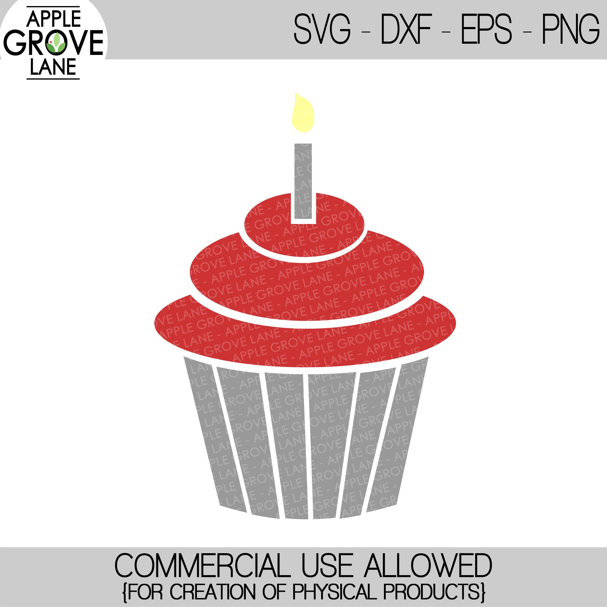 Birthday Cupcake SVG Birthday Svg Birthday Candle SVG | Etsy