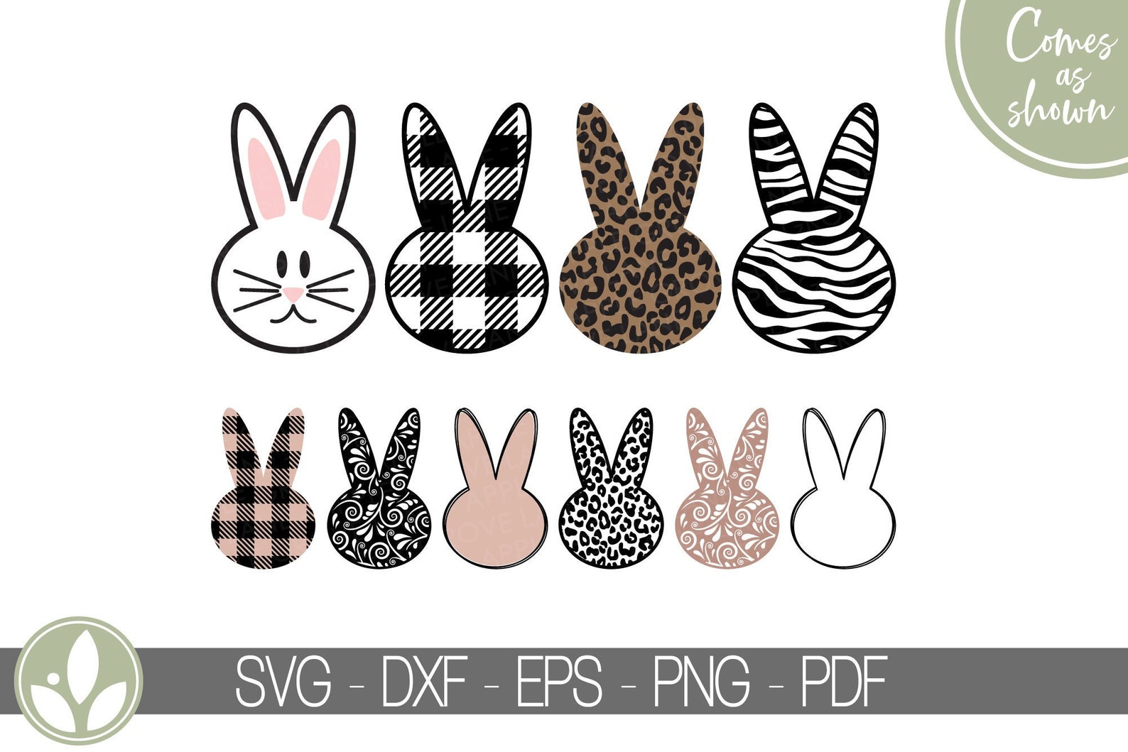 Bunny Head Svg Bundle Rabbit Outline Svg Easter Bunny Svg - Etsy