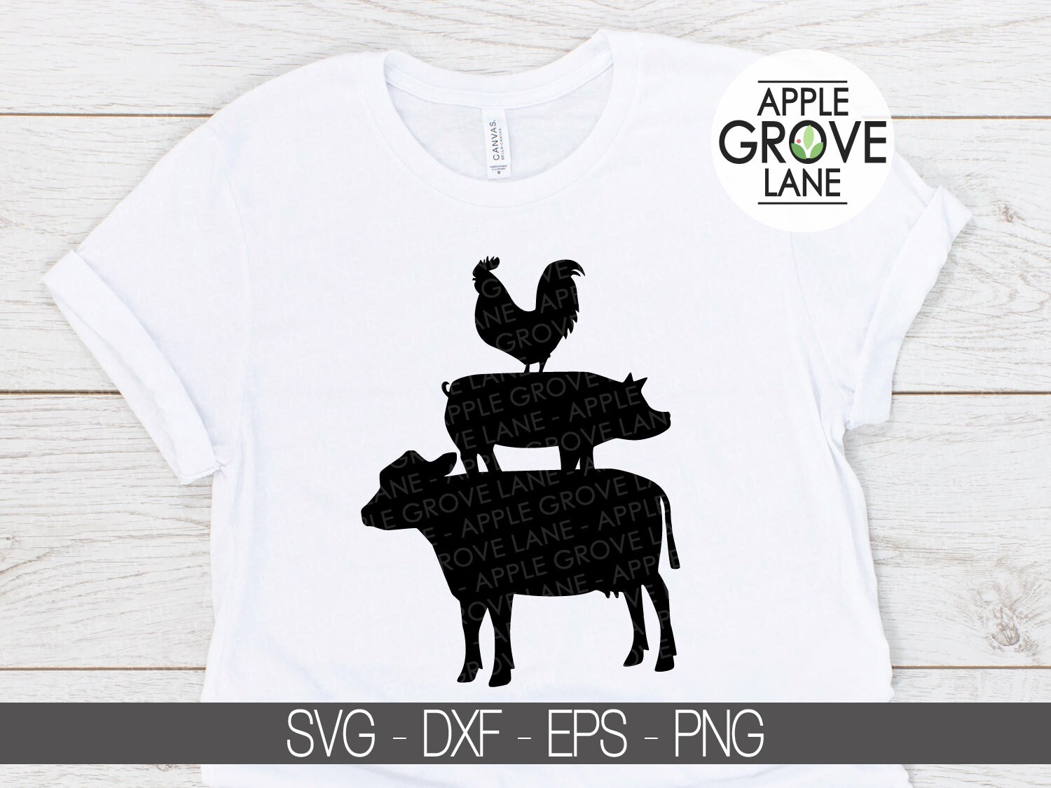 Stacked Animals Svg Farm Animals Svg Rooster Pig Cow Svg - Etsy Australia