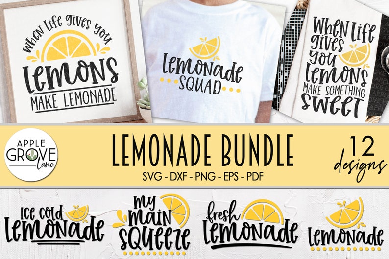 Lemonade Svg Bundle When Life Gives You Lemons Svg Lemon - Etsy