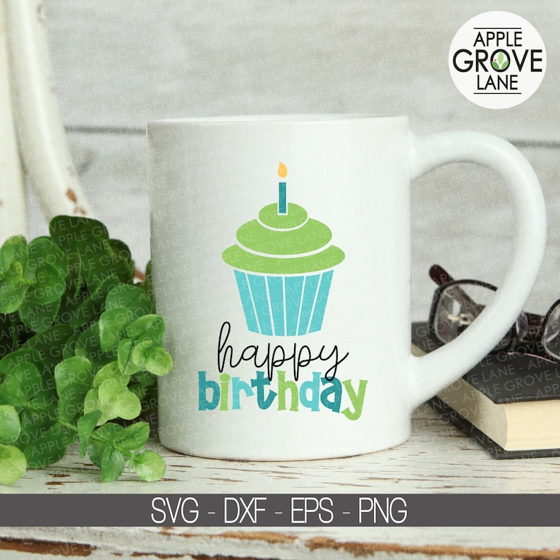 Happy Birthday Svg Cupcake Svg Birthday Cake Svg Birthday - Etsy