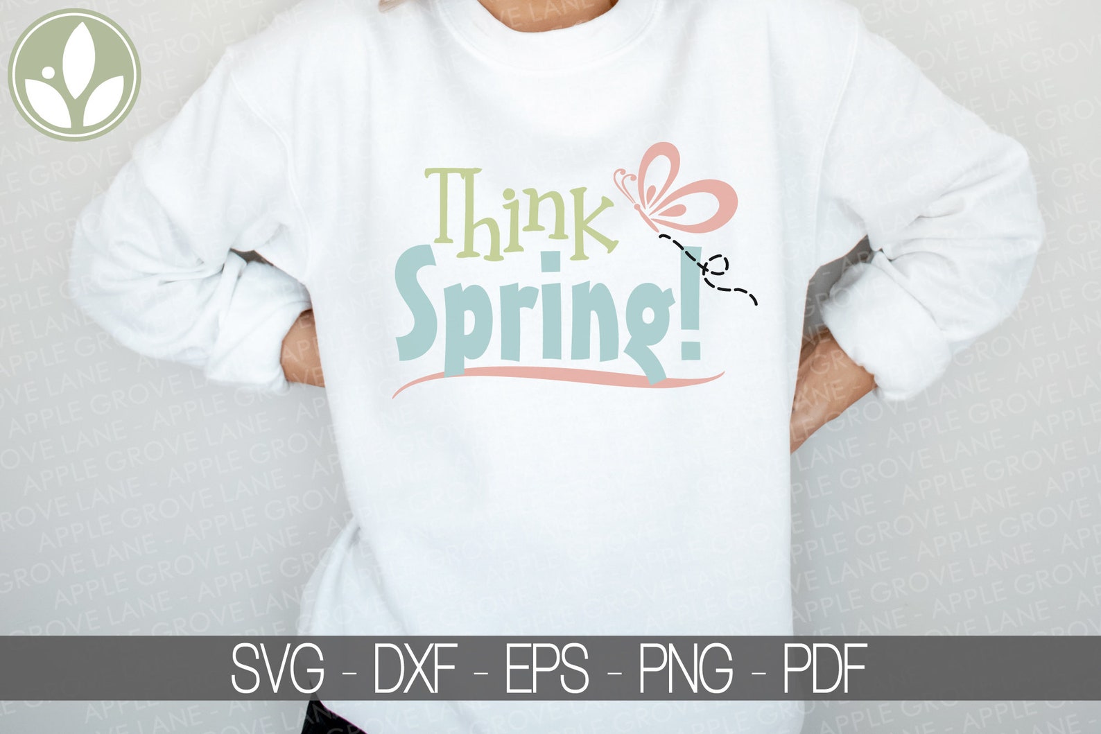 Think Spring Svg Easter Svg Spring Svg Spring Shirt Svg | Etsy