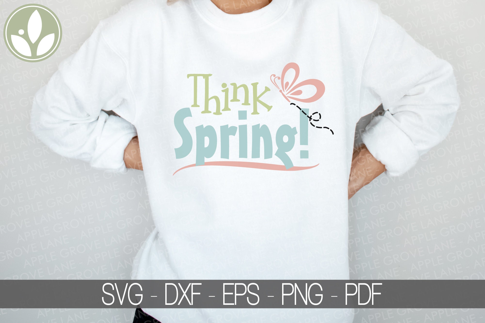 Think Spring Svg Easter Svg Spring Svg Spring Shirt Svg | Etsy