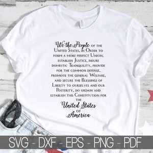 Constitution Svg - We the People Svg - Preamble Svg - United States Svg ...