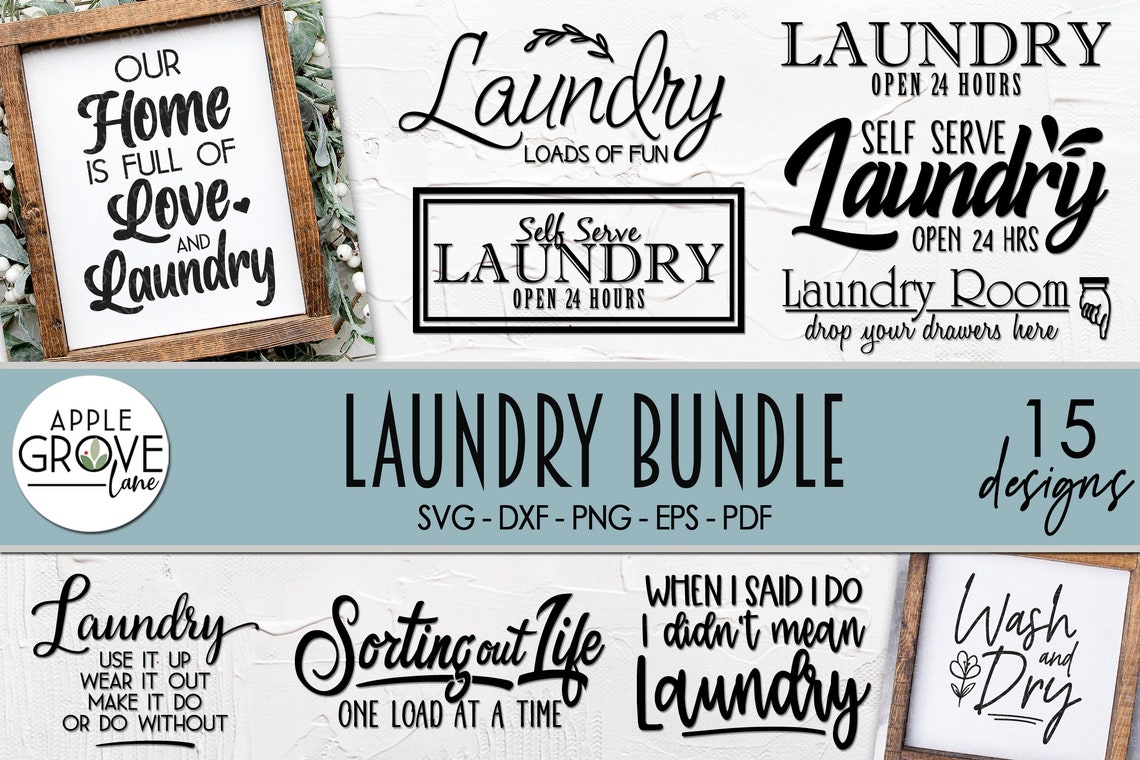 Laundry Svg Bundle Laundry Room SVG Laundromat Svg - Etsy