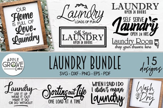 Laundry Svg Bundle Laundry Room SVG Laundromat Svg | Etsy