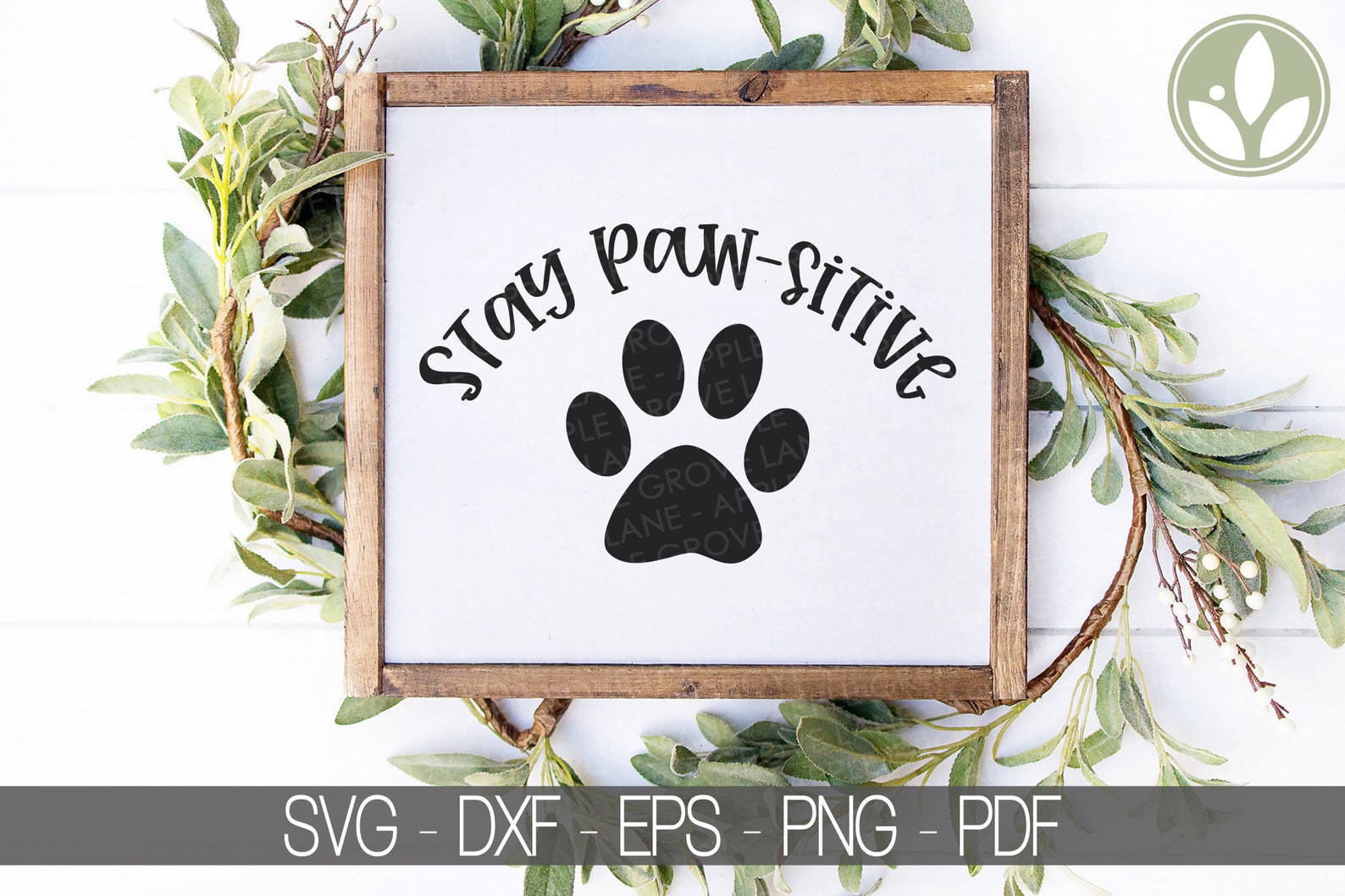 Stay Pawsitive Svg Dog Svg Stay Positive Svg Paw Print | Etsy