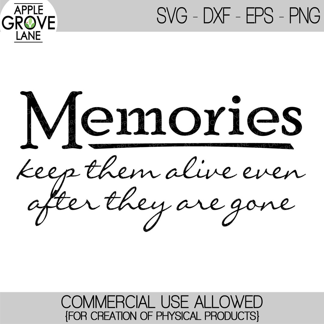 In Memory of SVG Memories Svg Death Svg Memorial Svg Funeral Svg Loss ...